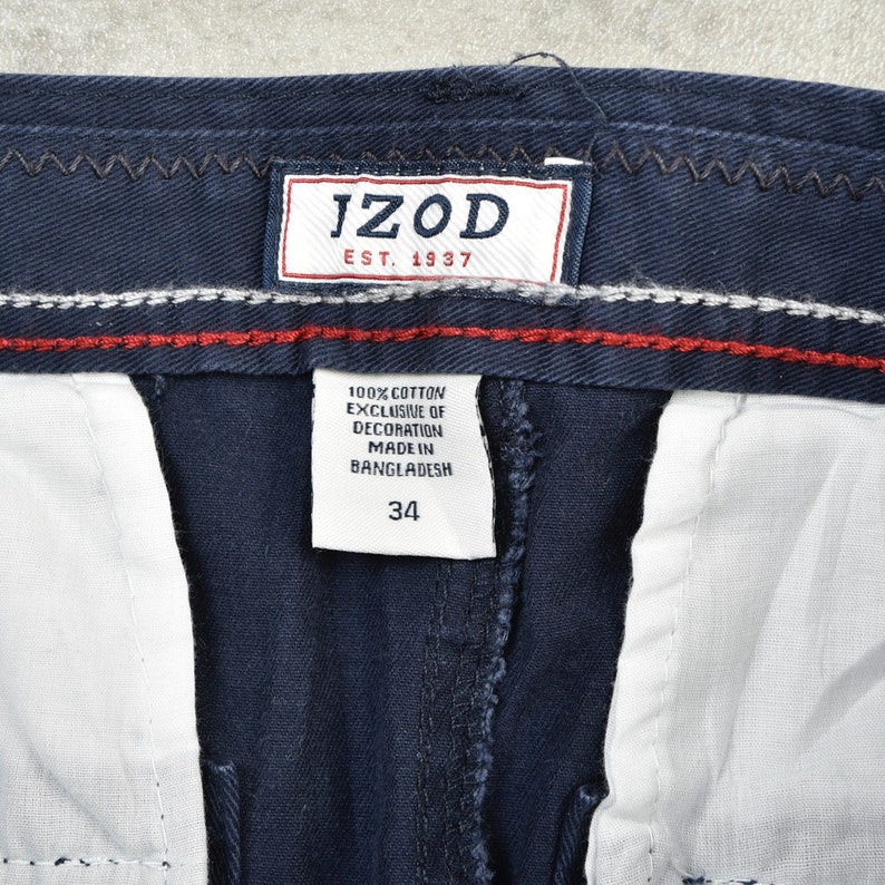 Vintage Izod Cargo Shorts Blue - M/L - Etsy