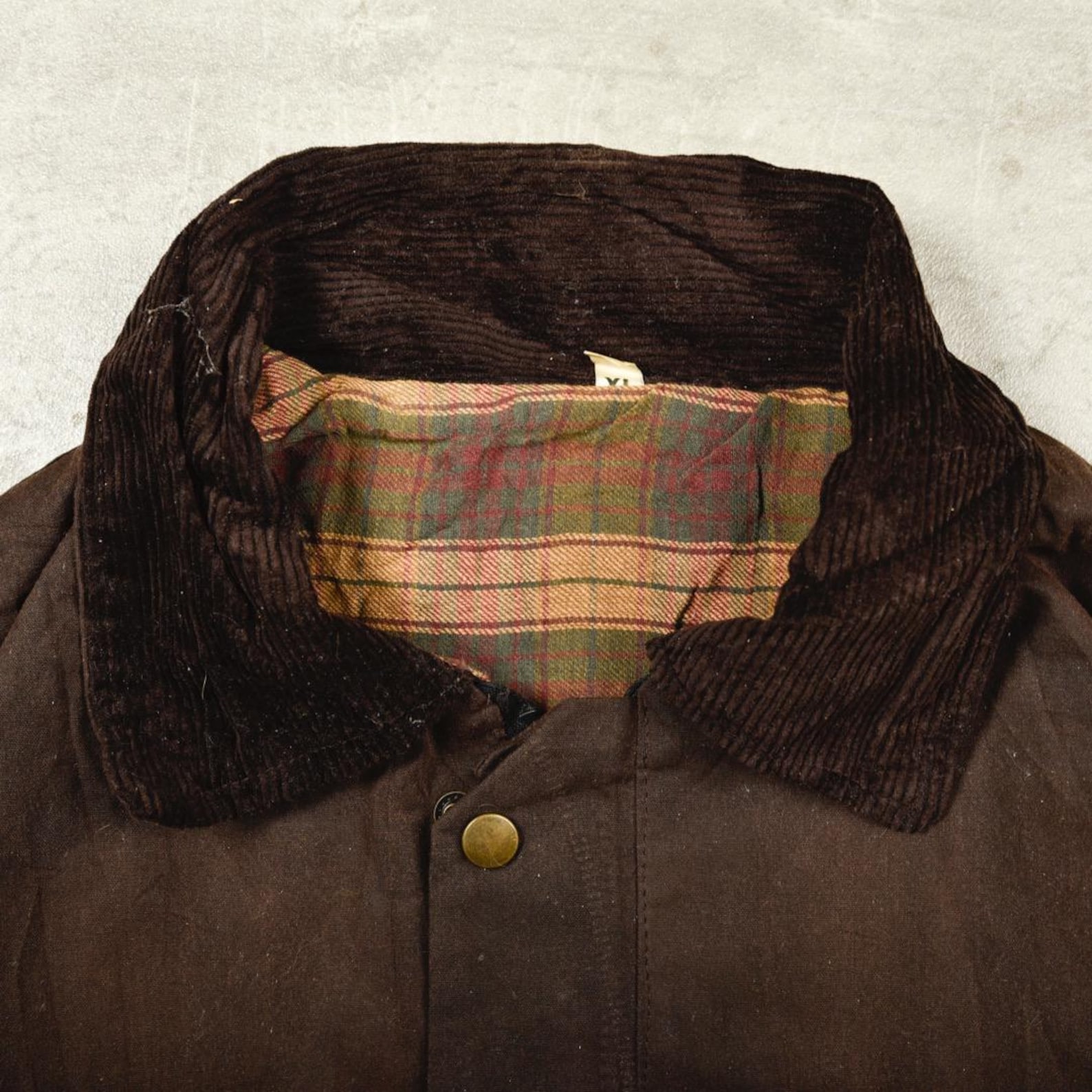 Vintage Waxed Jacket Brown XL - Etsy