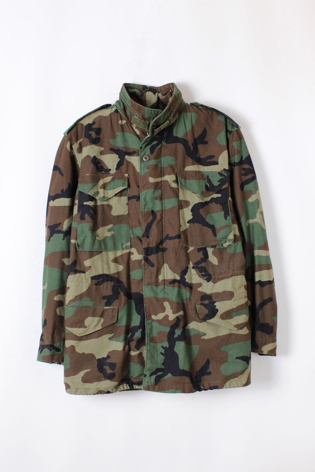Field Jacket M65 US Army Woodland Camo Medium Long - Etsy