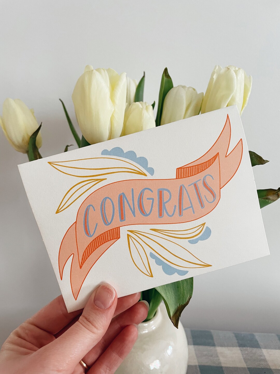 Congrats Banner Card - Etsy