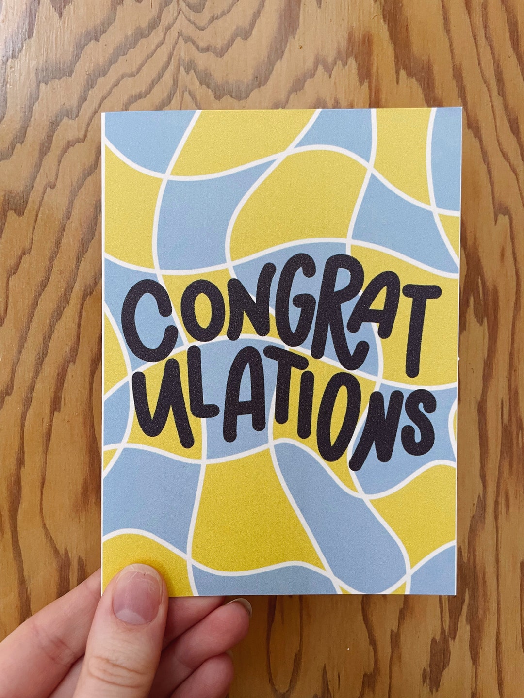Retro Congrats Card - Etsy