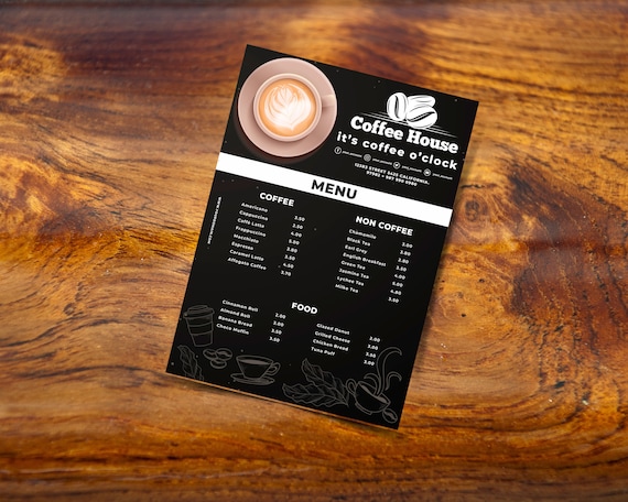 Coffee Shop Menu Design Templates