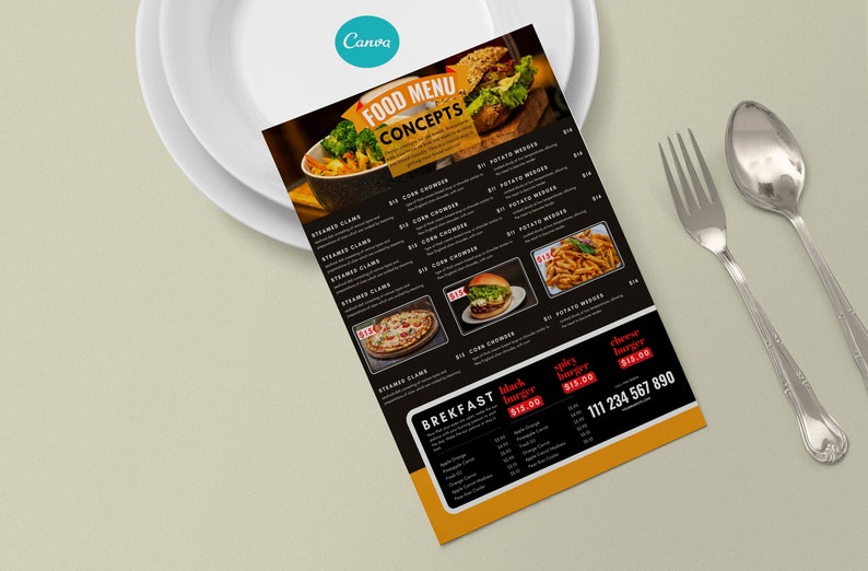 Restaurant Food Menu Template,food Truck Menu Template,restaurant Menu ...