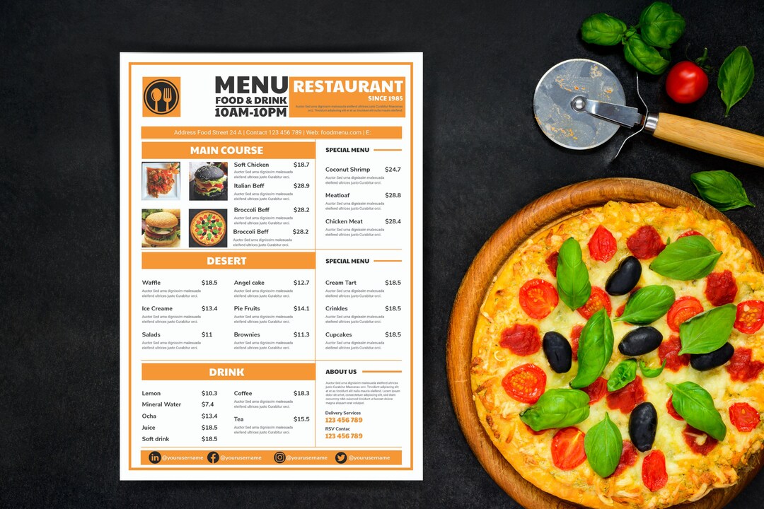 Food Menu, Restaurant Food Menu, Food Menu Template, Fast Food Menu,bar ...