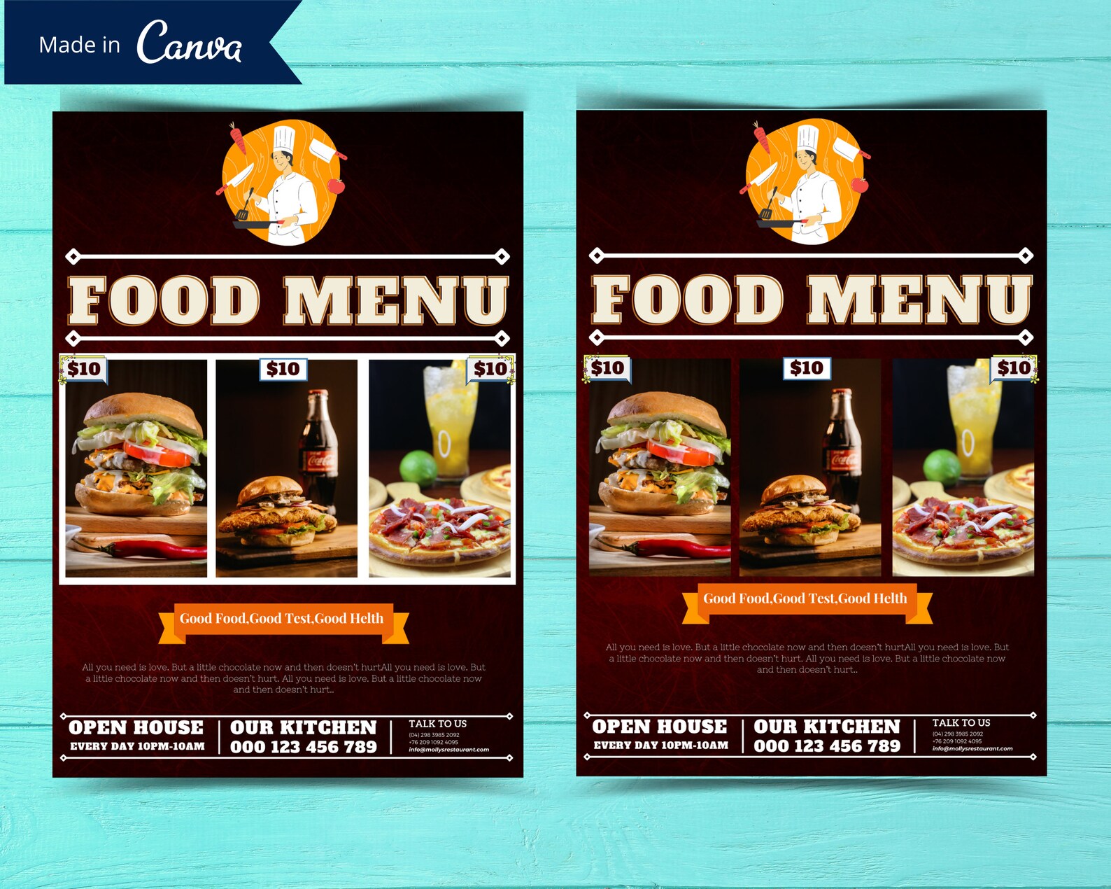 Food Menu Template,menu Template,food Menu,canva Templat,recipe Book ...