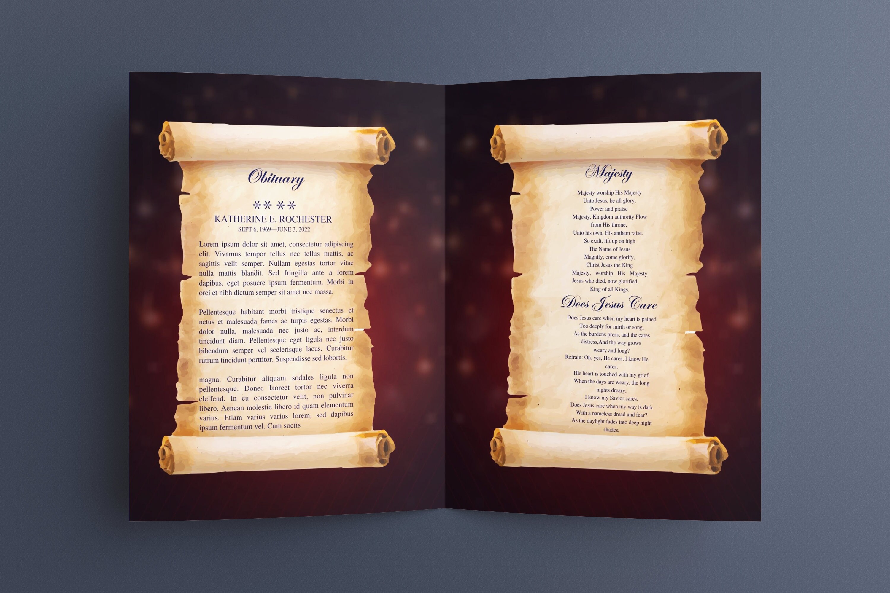 8 Page Green Funeral Program Template Canva Funeral Booklet - Etsy