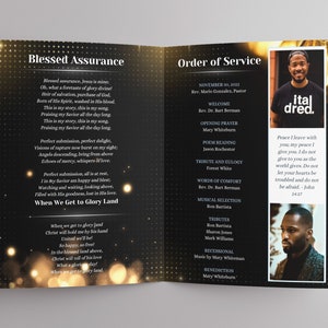 8 Page Elegant Magazine Style Funeral Program Canva Template - Etsy