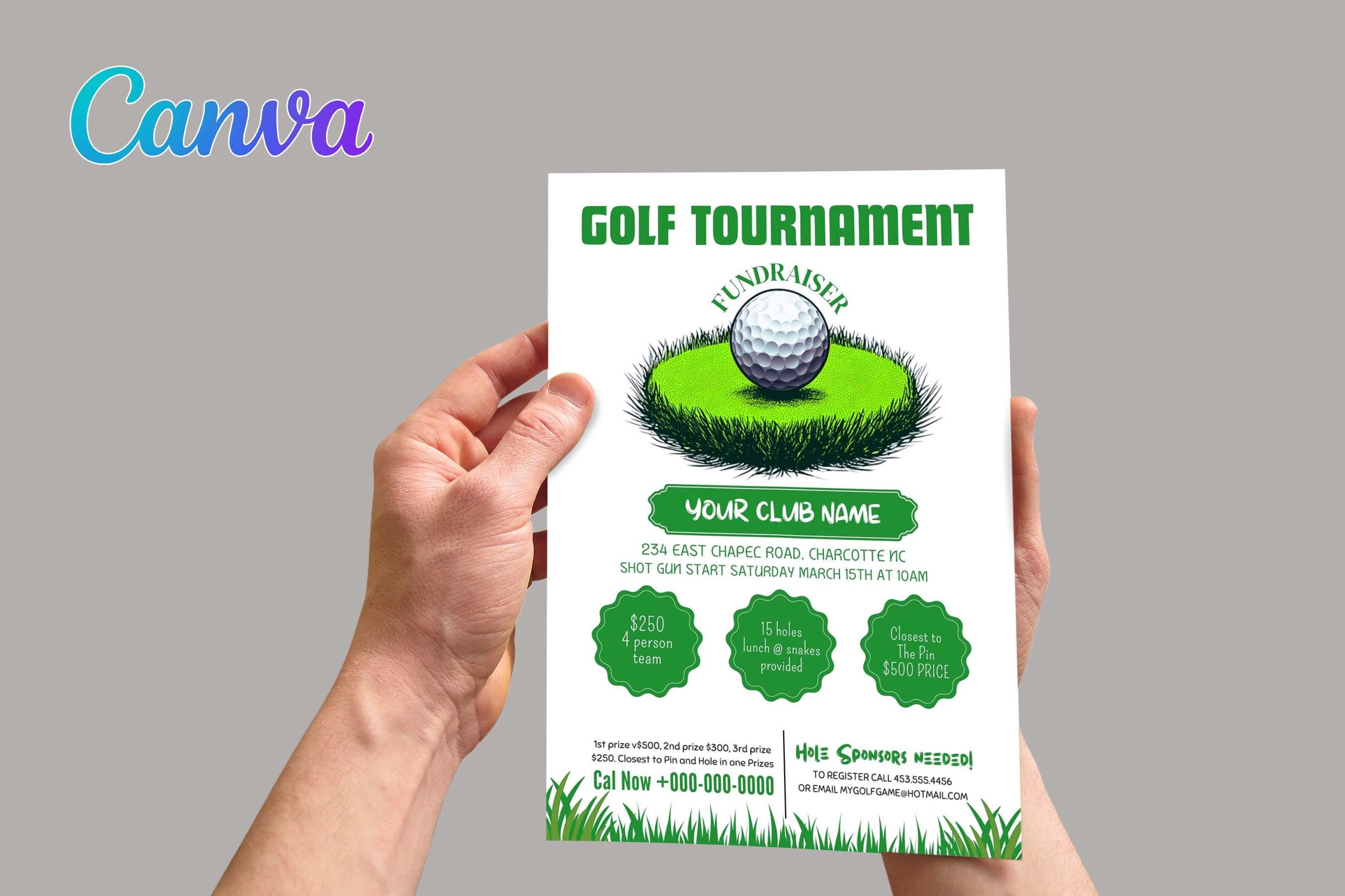 Modern Golf Tournament Flyer, Printable Golf Tournament Flyer, Golf ...