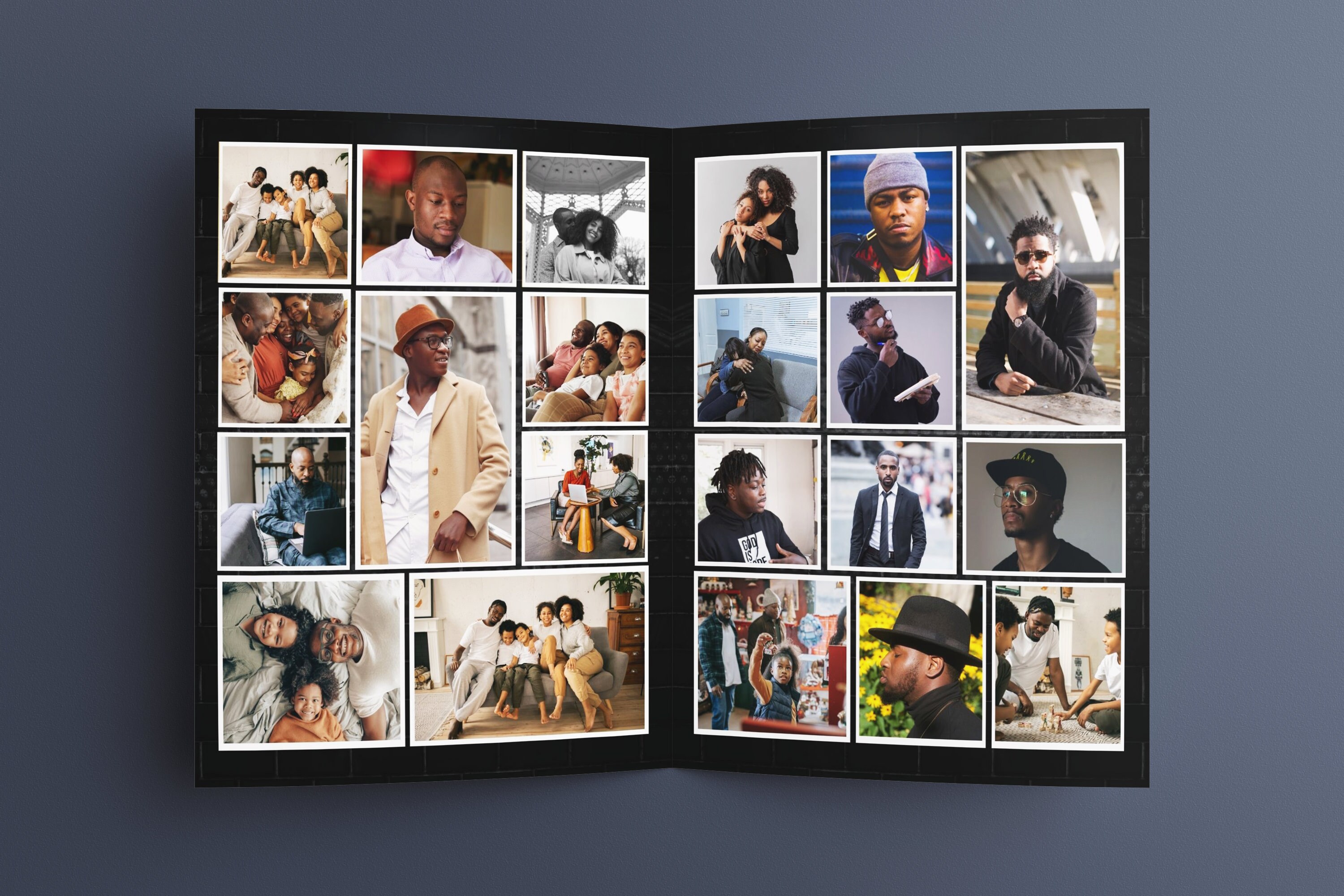 8 Page Black Memorial Service Template, Obituary Program Template ...