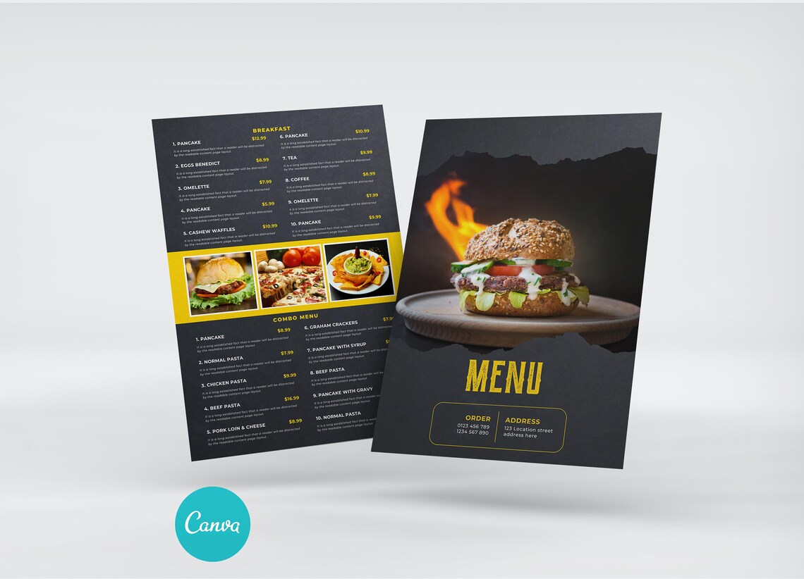 Restaurant Special Menu Print Template, - Etsy