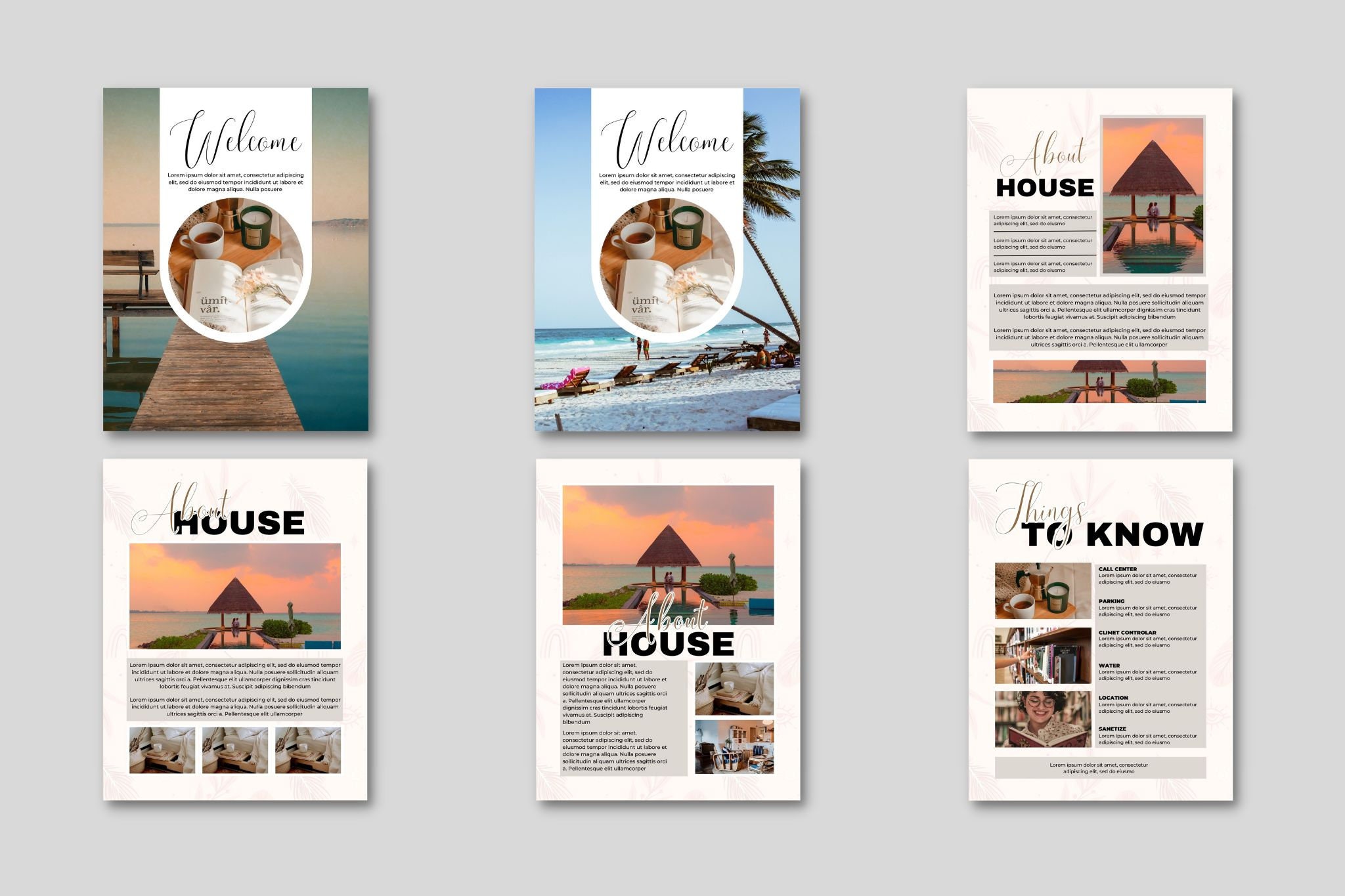 Airbnb House Guide Canva Airbnb Guidebook VRBO Guest Book Beach ...