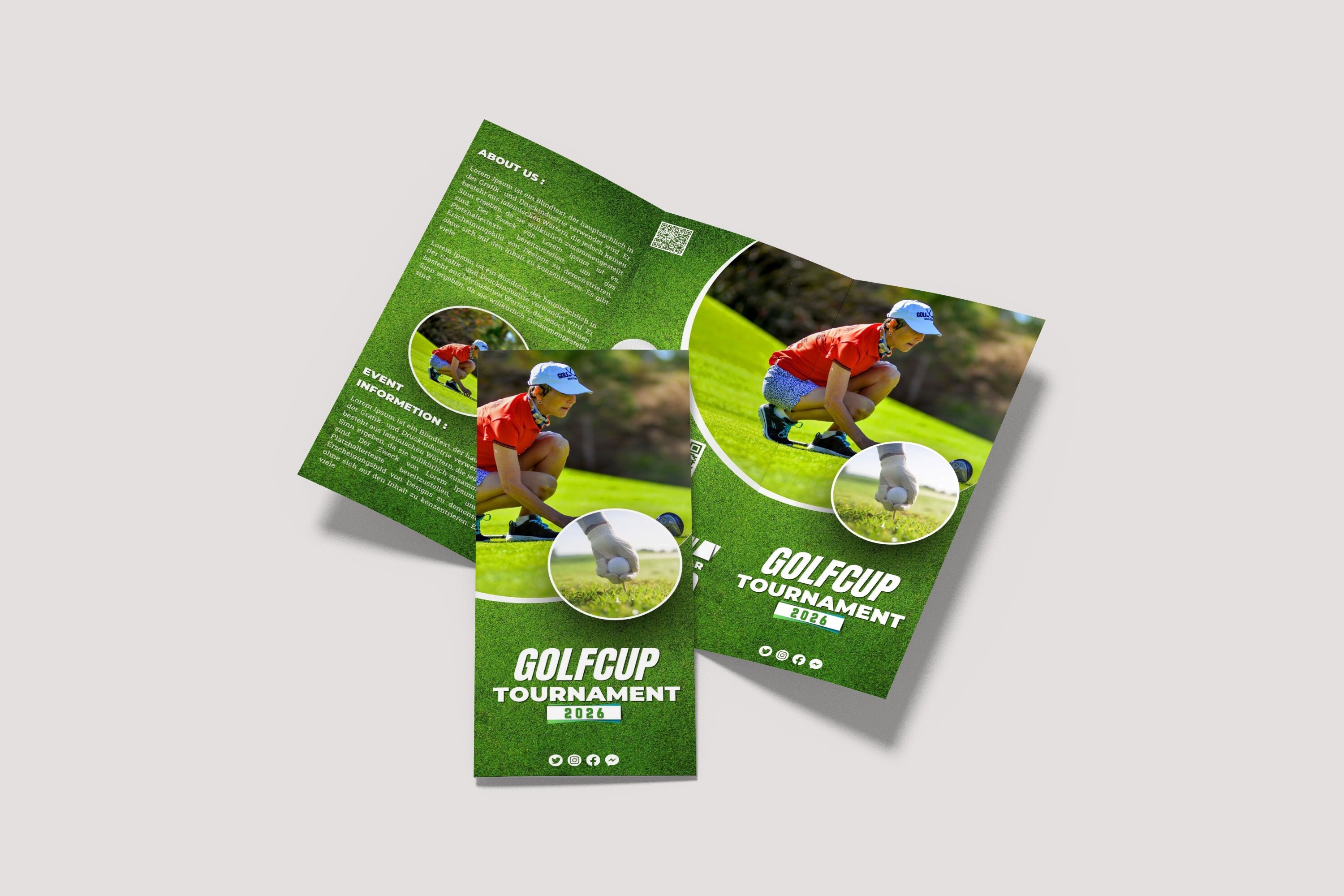Editable Golf Tournament Trifold Brochure Template, Golf Cup Tournament ...