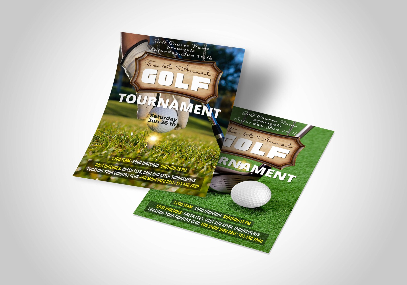 Editable Golf Tournament Flyer Template, Golf Tournament Invitation ...