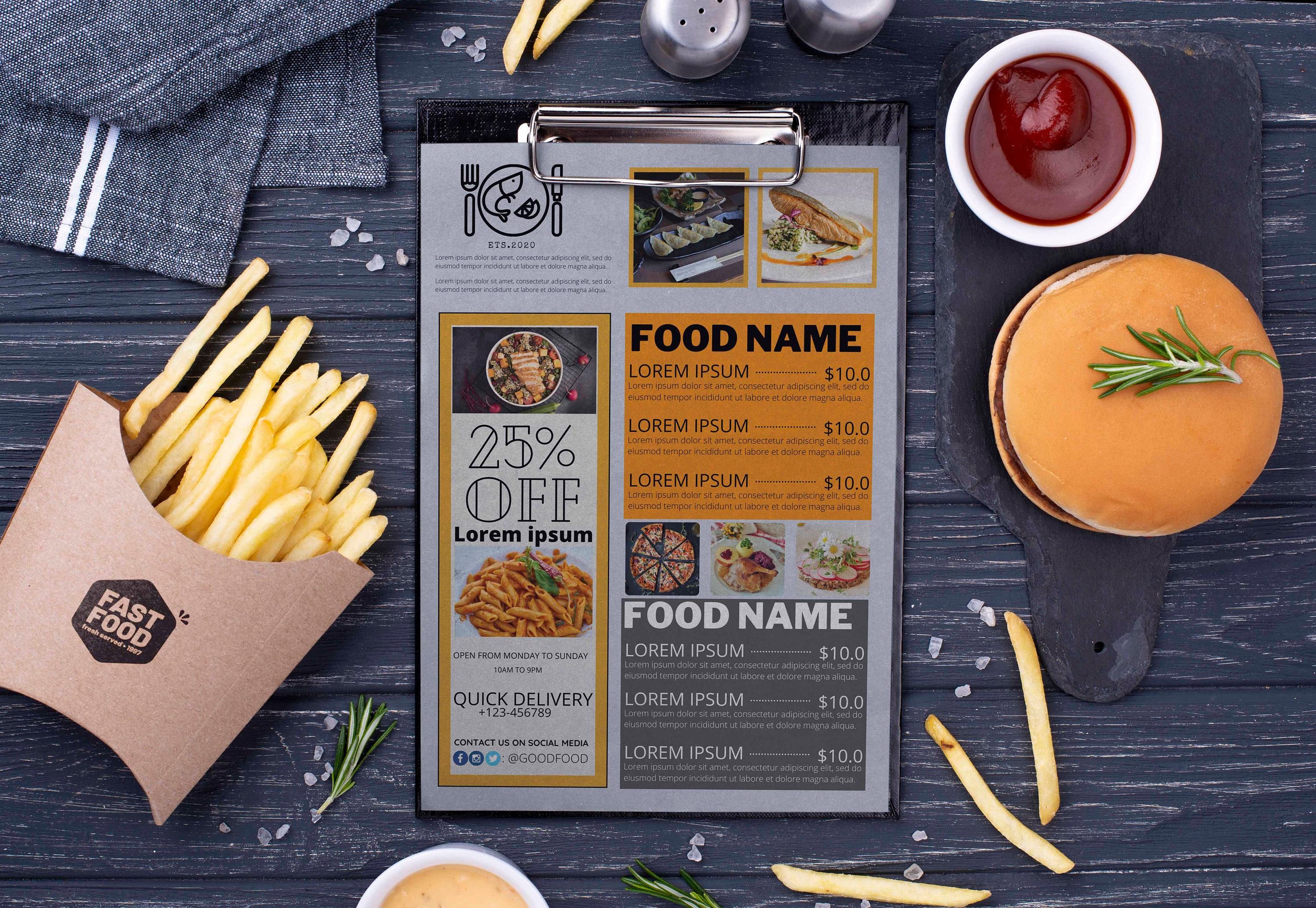 Food Menu Template,food Menu,food Menu Sign,fast Food Menu,printable ...