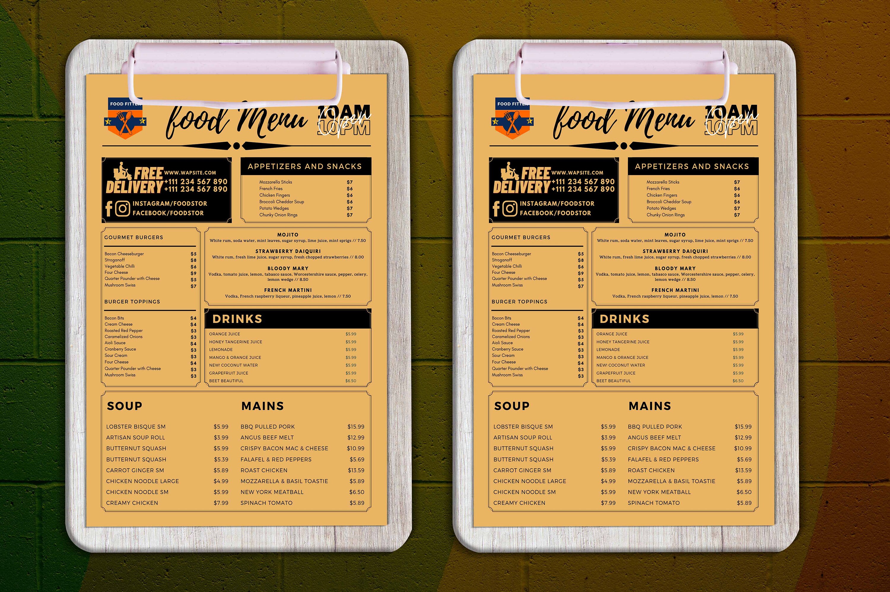 Food Menu Flyer, Food Menu Flyer Template - Etsy