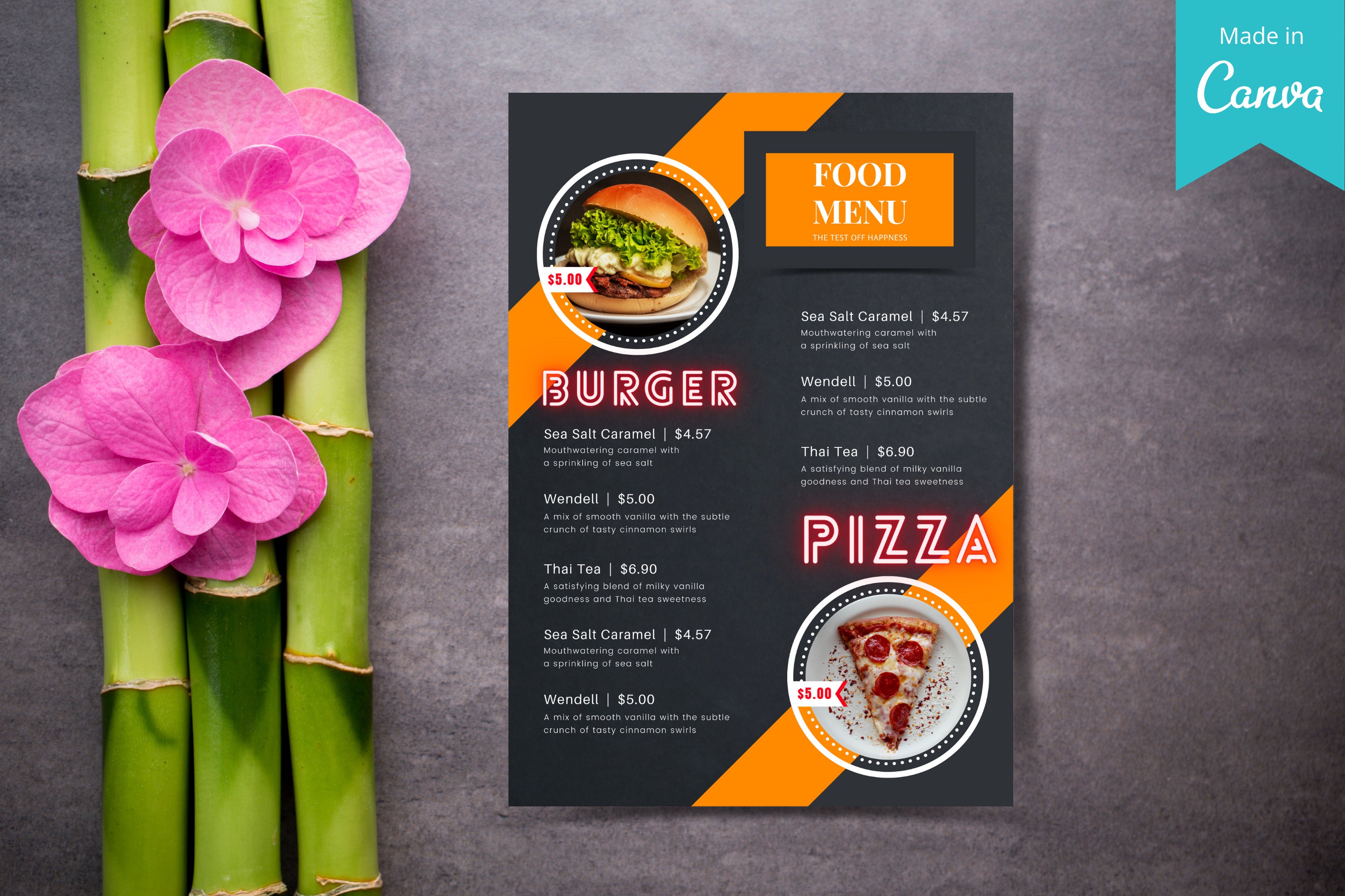 Food Menu Template, Canva Food Menu Template,food Menu, Restaurant Menu ...