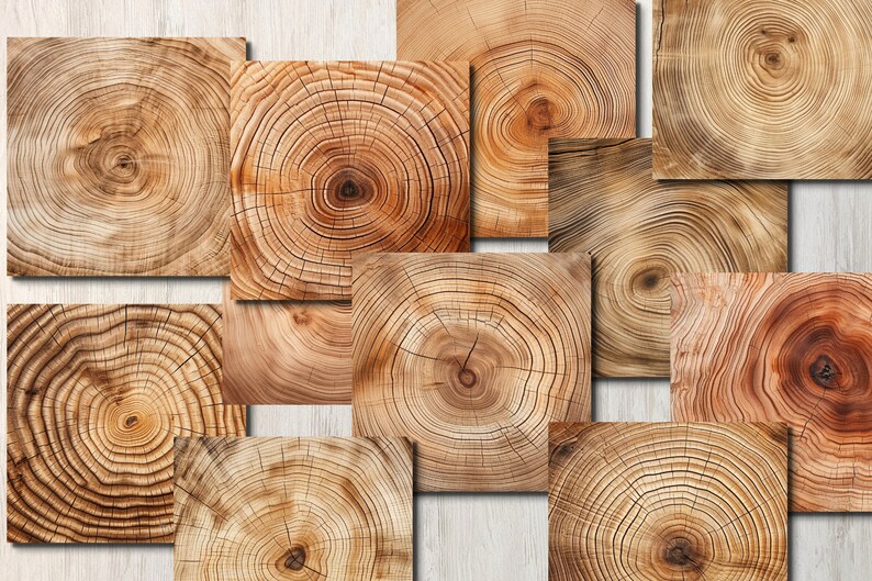 Wood Grain Texture Digital Paper Pack, Natural Wood Digital Paper, Wood ...