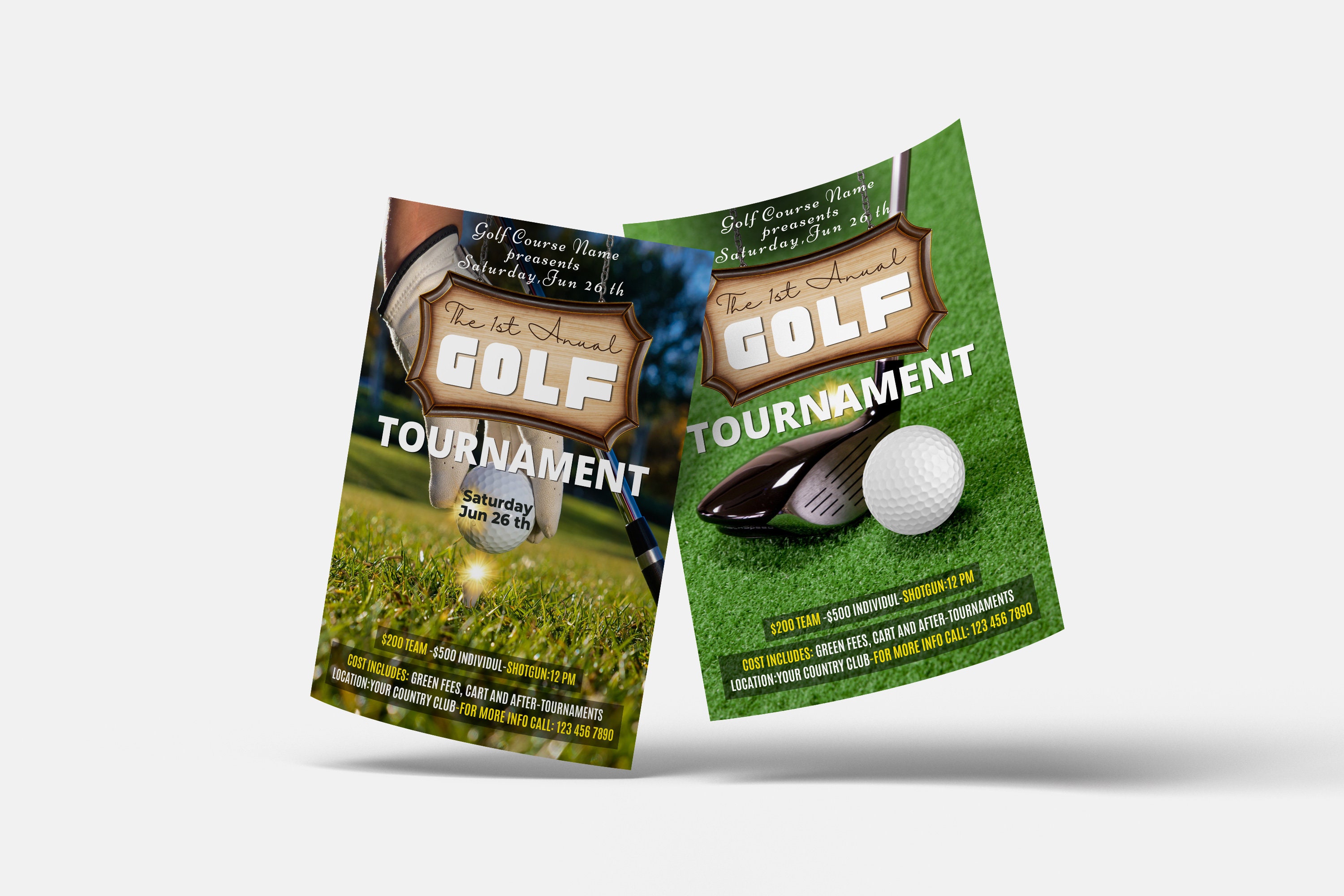 Editable Golf Tournament Flyer Template, Golf Tournament Invitation ...