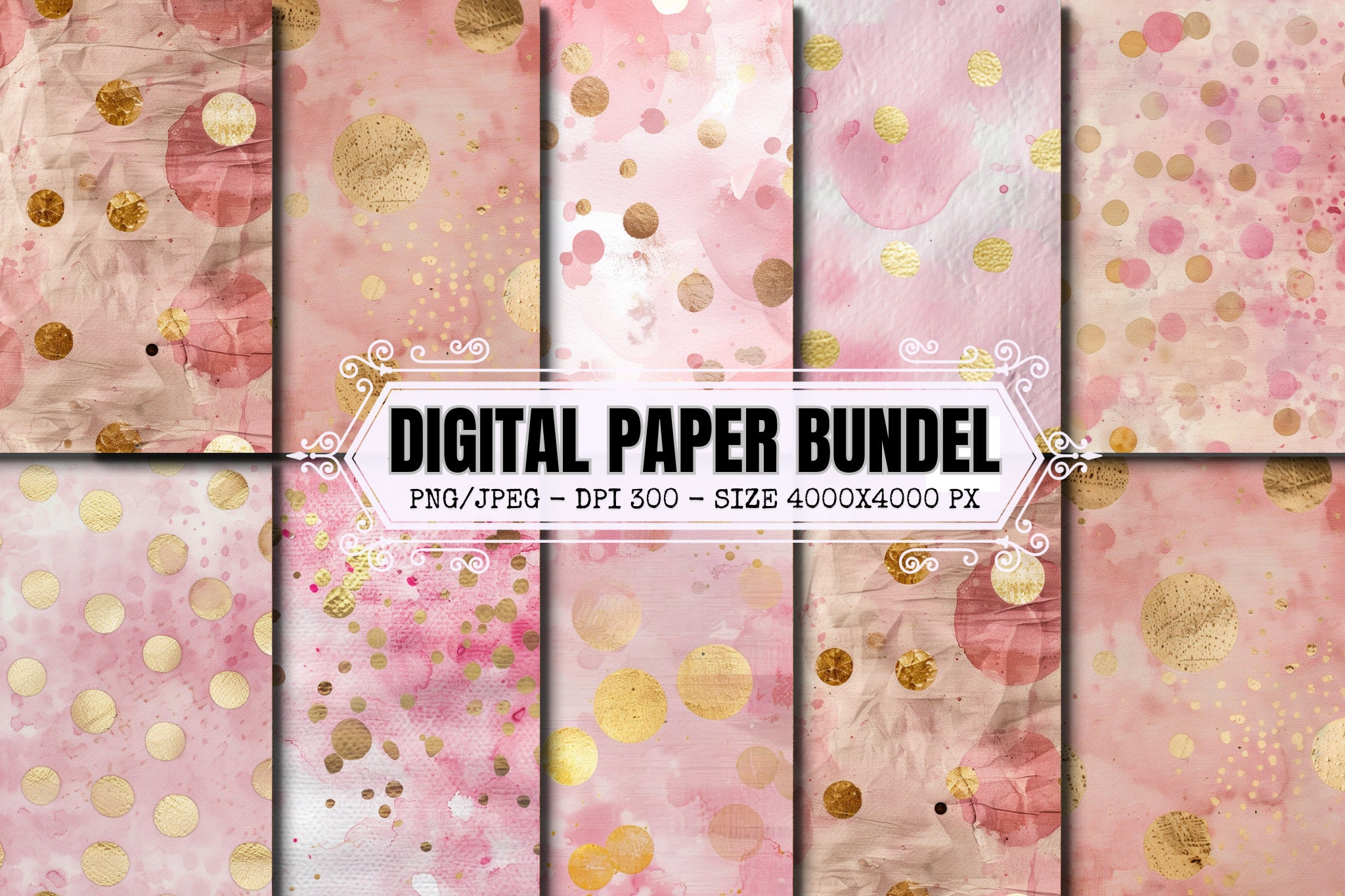 Blush Watercolor Digital Paper Pack - Etsy