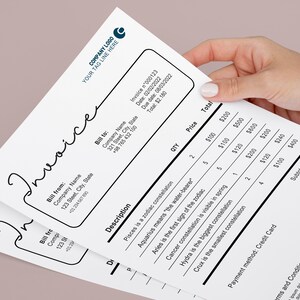 Simple Invoice Template for Small Business - CANVA, Modern Invoice Form ...