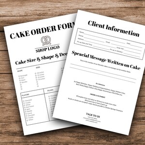 Editable Order Form Template, Cake Order Form Template Editable ...