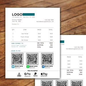 Scan to Pay Template, Cash App Sign, Printable Template, Payment Sign ...