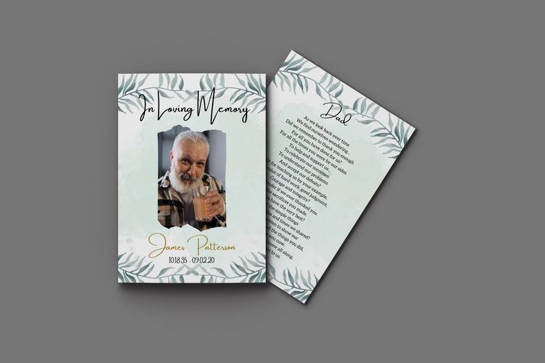 Editable Funeral Program Template, Funeral Program Template ...