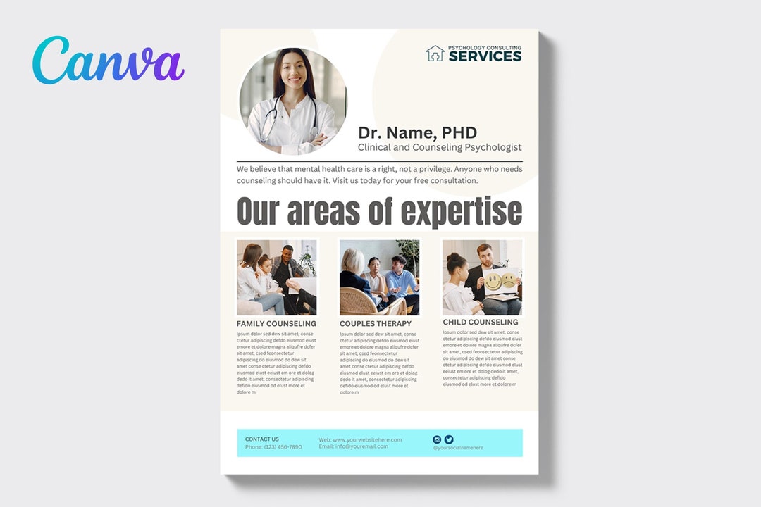 Counseling Psychology Therapy Flyer, Psychology Therapy Flyer, Mental ...