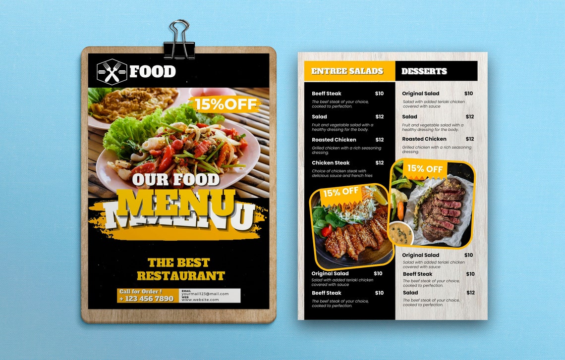 Canva Food Menu Price List Template,editable Template Price List ...