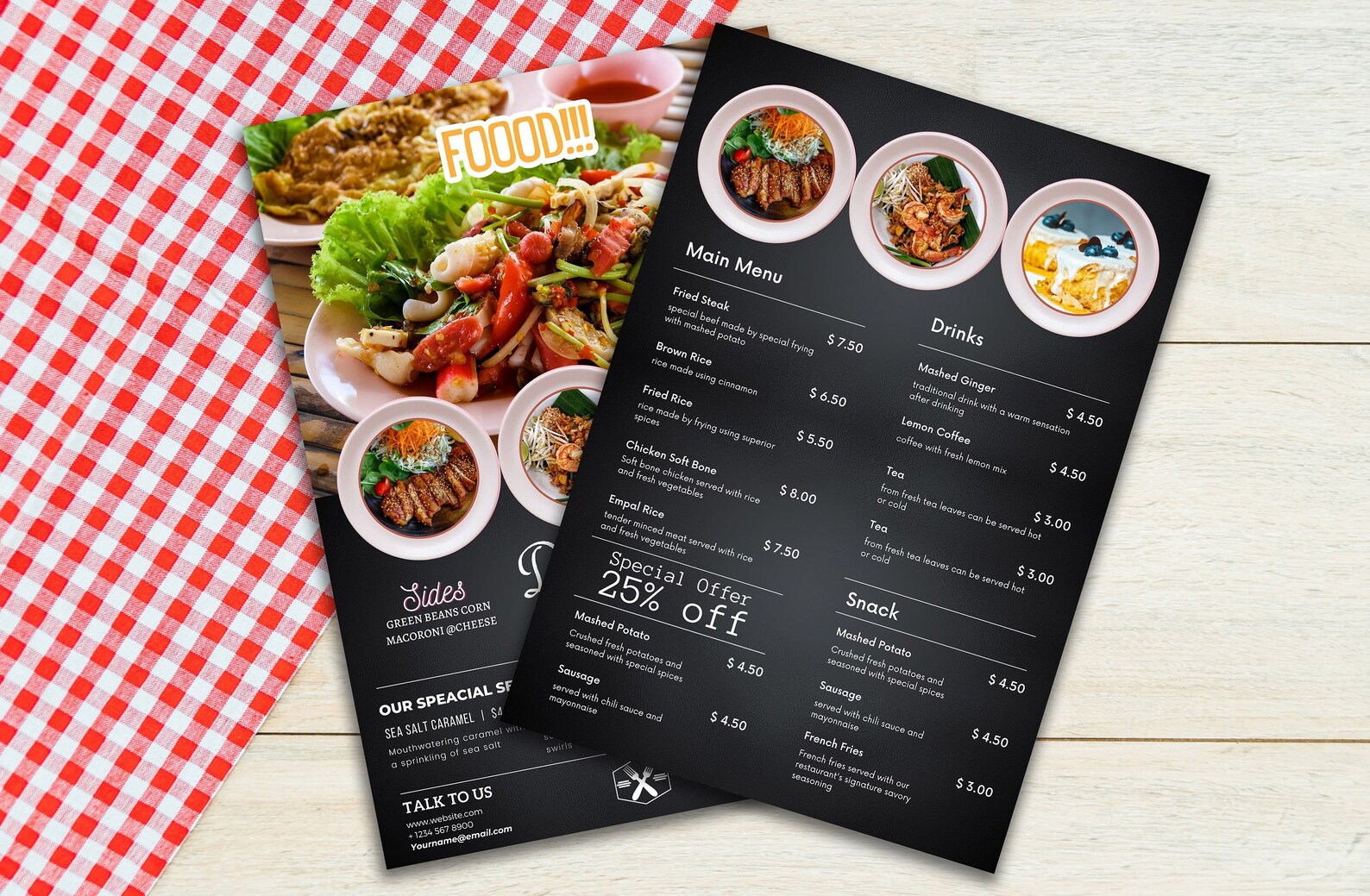 Modern Food Menu Template, Restaurant Menu Template, Restaurant Food ...