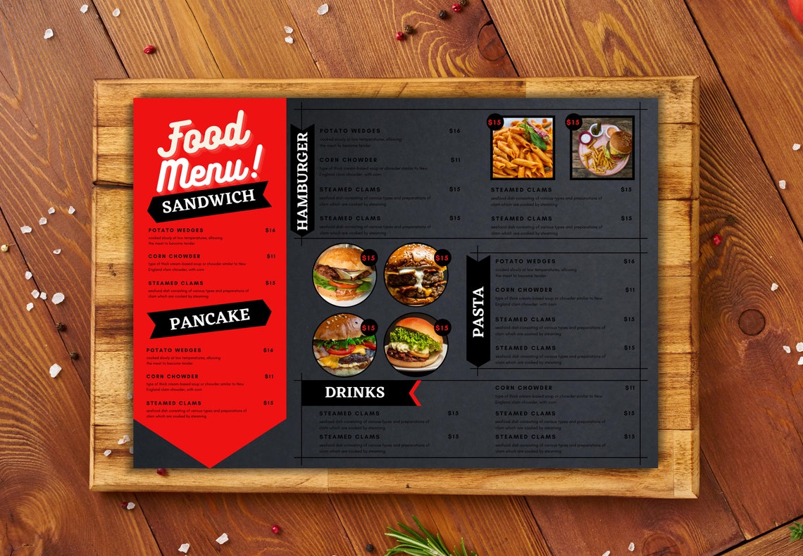 Food Menu Template Food Truck Menu Template Restaurant Menu Etsy Food Menu Template Food Truck Menu Template Restaurant Menu Etsy