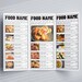 Food Menu Trifold Canva Template | Editable Food Menu Template | Bakery ...
