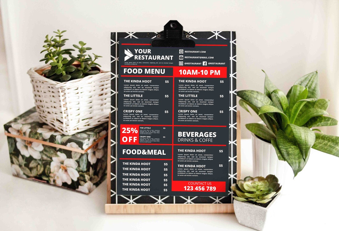 Canva Food Menu Template,menu Template,food Menu,canva Templat,recipe ...