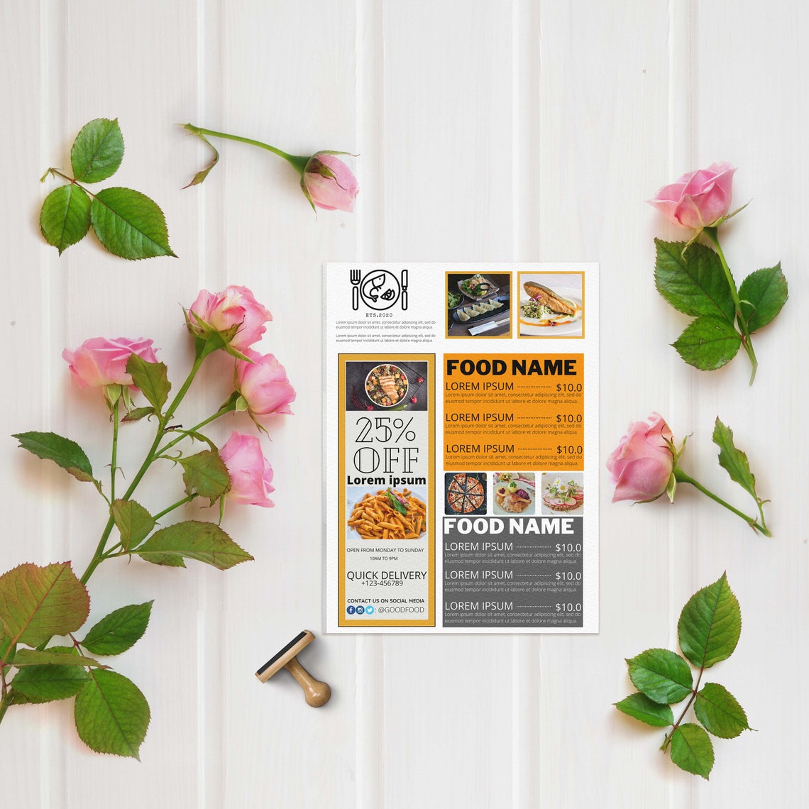 Food Menu Template,food Menu,food Menu Sign,fast Food Menu,printable ...