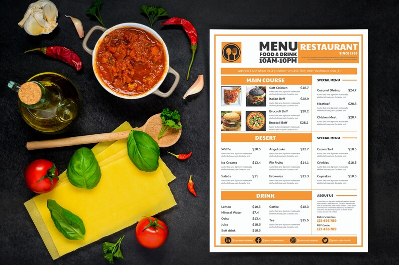 Food Menu, Restaurant Food Menu, Food Menu Template, Fast Food Menu,bar ...