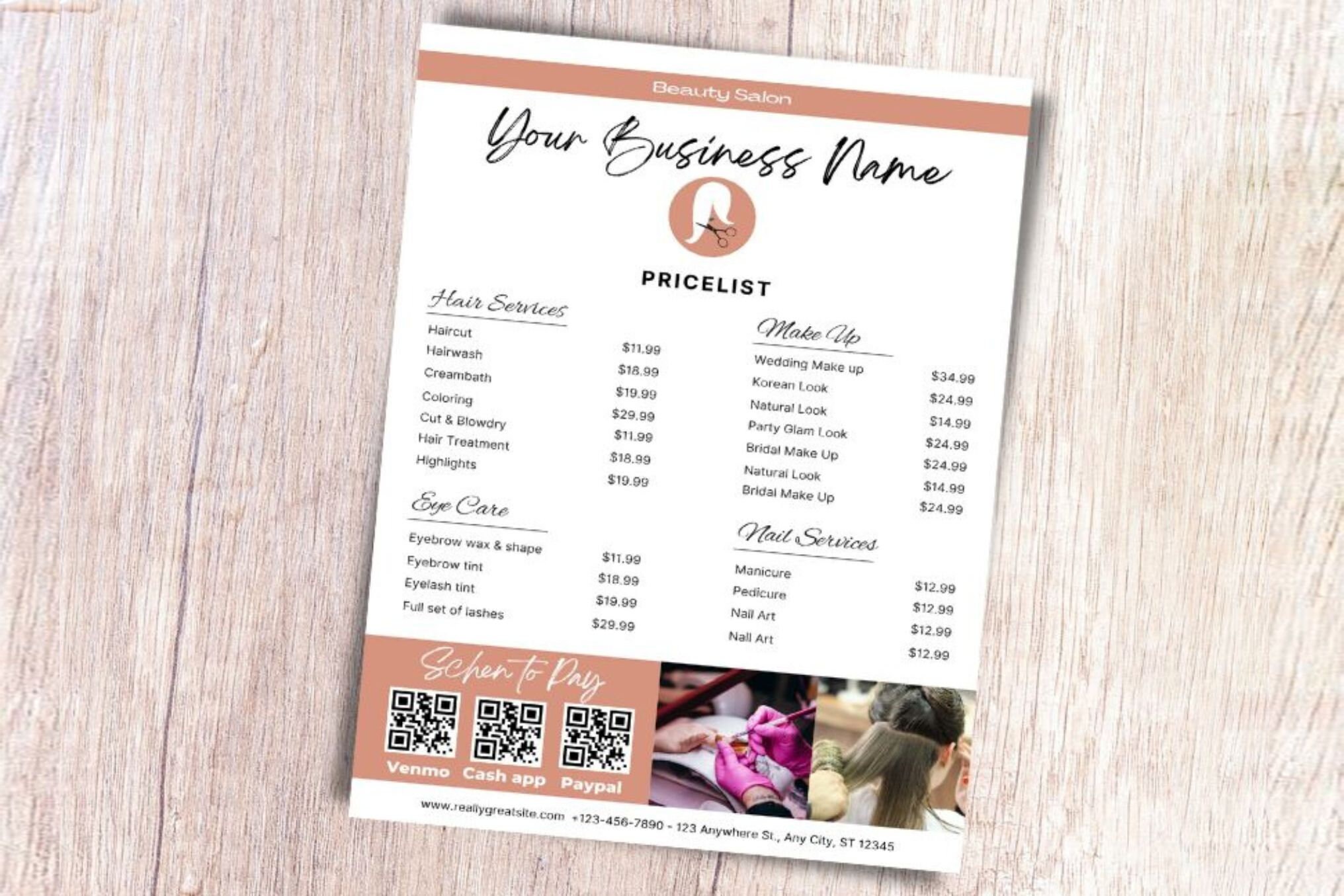 Modern Business Price List Printable, Price List Template Editable ...