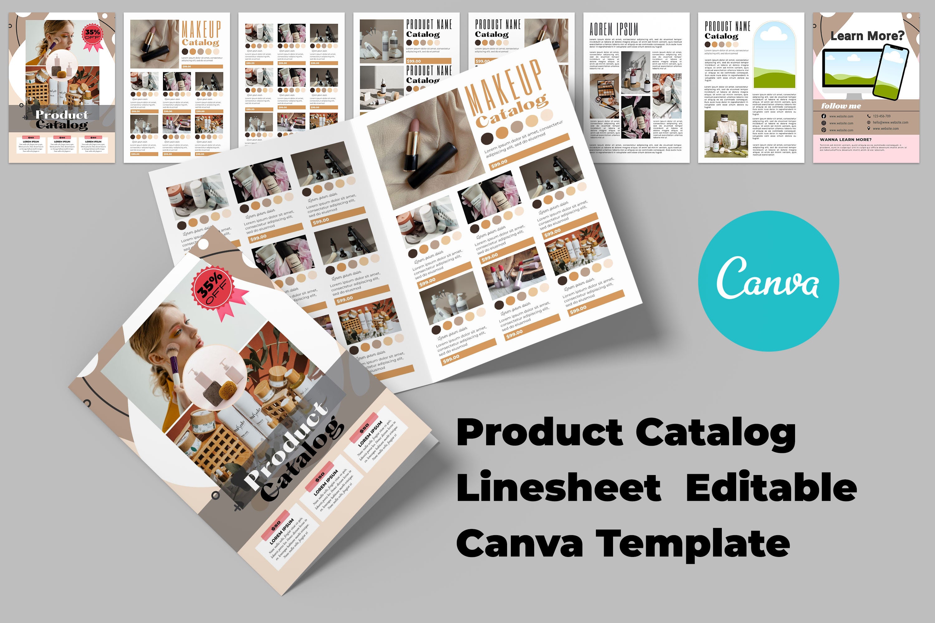 Editable Canva Line Sheet Templates, Wholesale Catalog Pricing ...