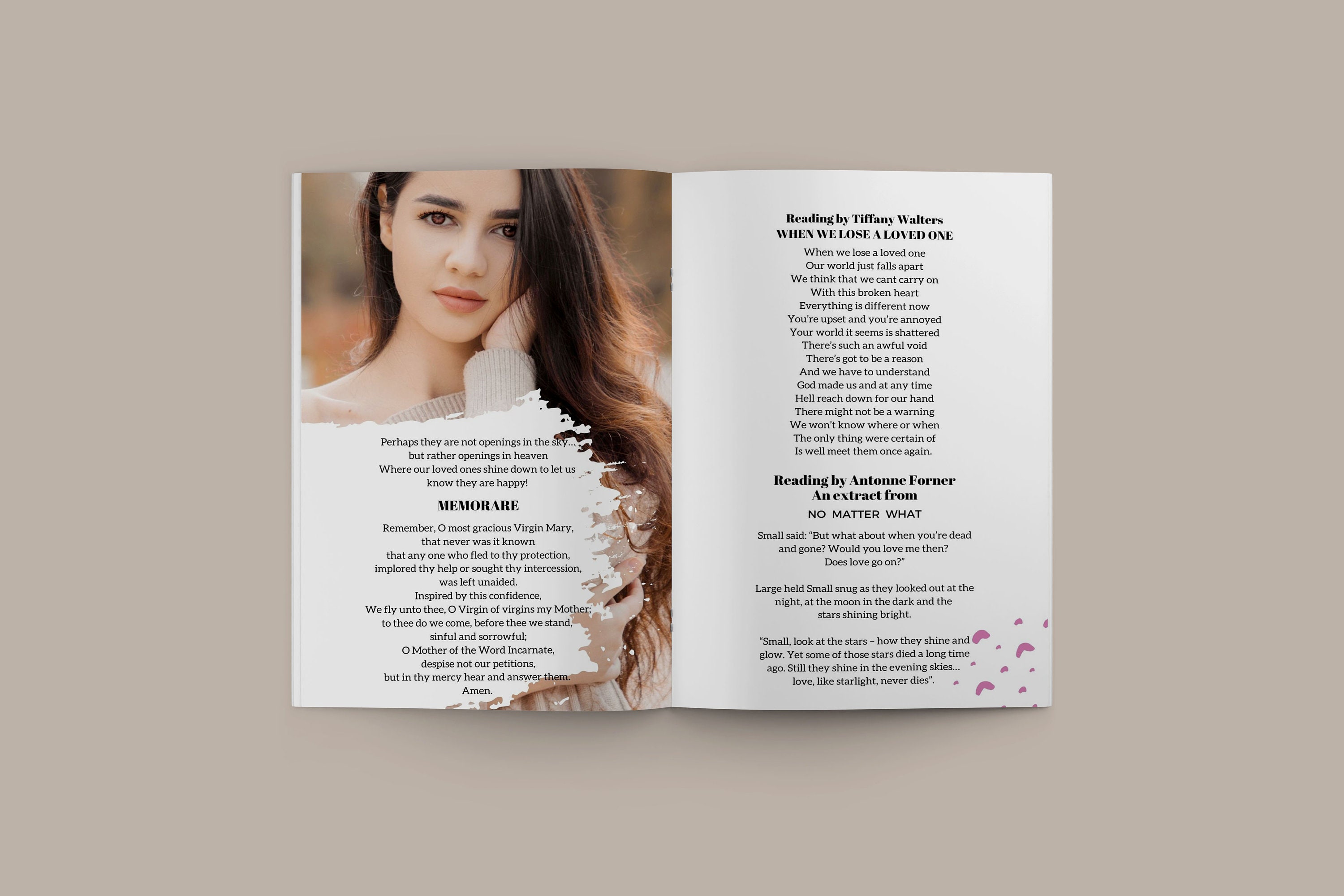 8 Page Editable Funeral Program Canva Template, Memorial Program ...