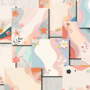 Retro Groovy Digital Paper Pack, Aesthetic Pattern Background, Groovy ...