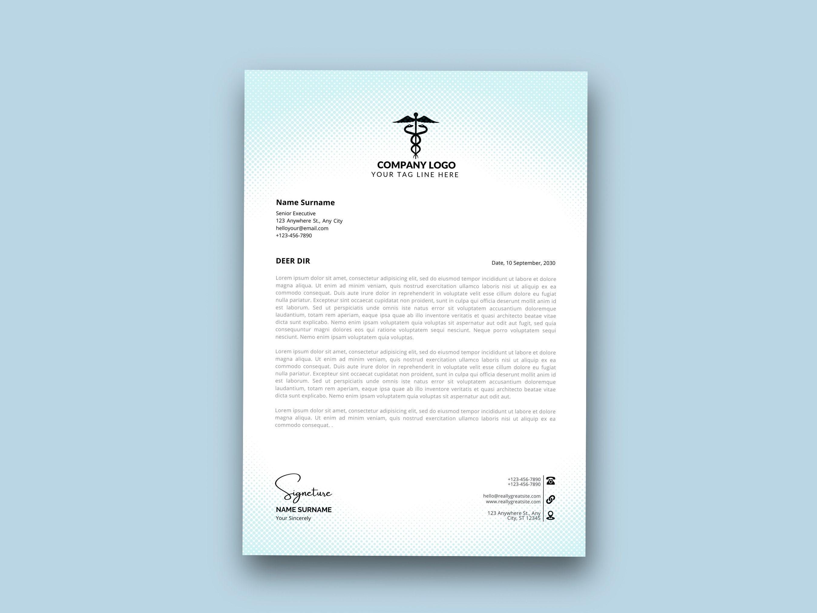Editable Doctor Letterhead for Canva , Nurse Stationery Custom ...