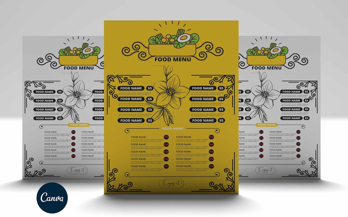 Restaurant Menu Food Menu Restaurant Food Menu Food Menu | Etsy