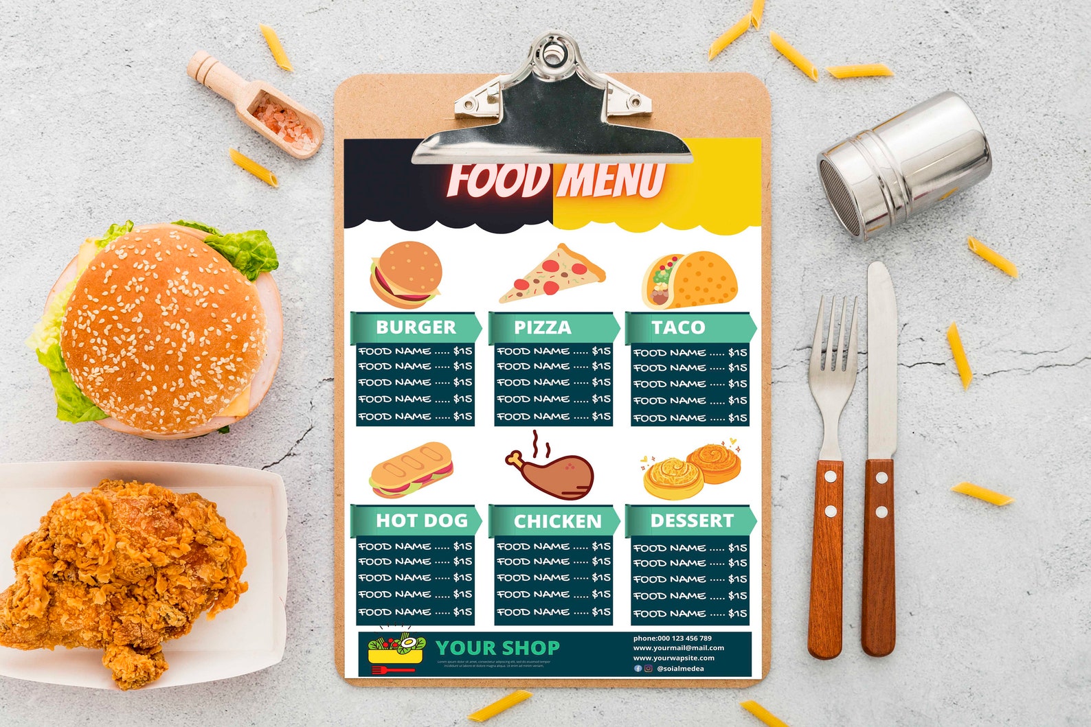 Food Menu, Restaurant Food Menu, Food Menu Template, Food Menu Design ...
