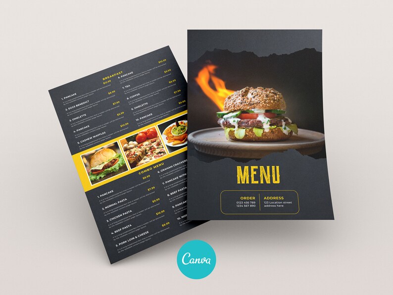 Restaurant Special Menu Print Template, - Etsy
