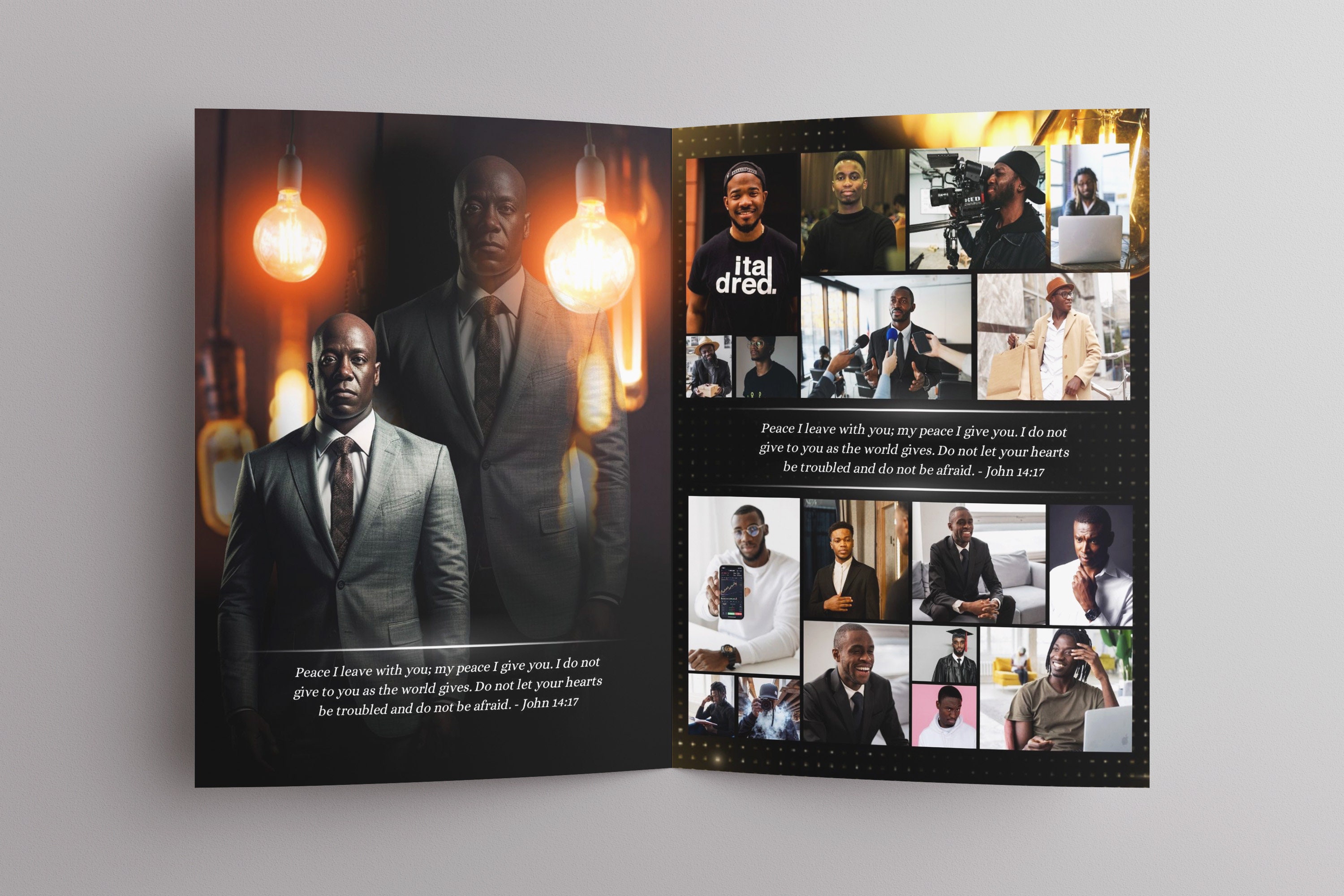 8 Page Elegant Magazine Style Funeral Program Canva Template, 8 Page ...