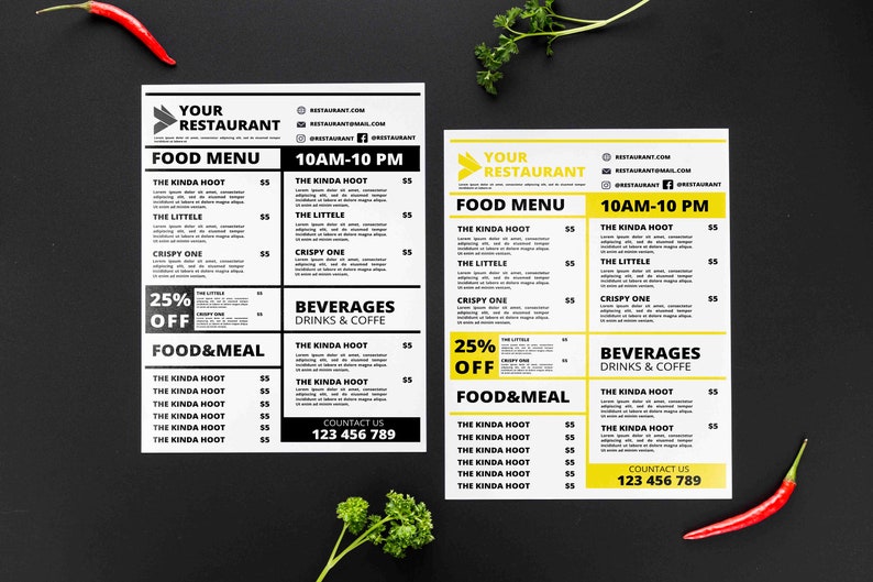 Canva Food Menu Template,menu Template,food Menu,canva Templat,recipe ...