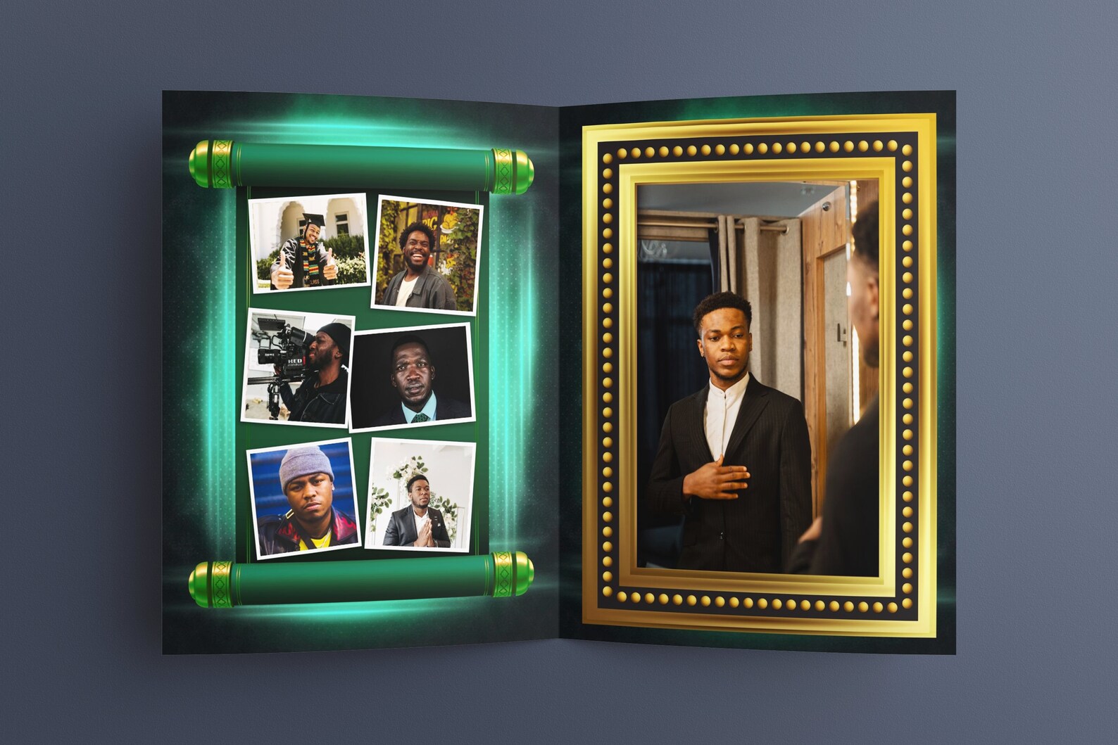 8 Page Green Funeral Program Template, Canva Funeral Booklet Template ...