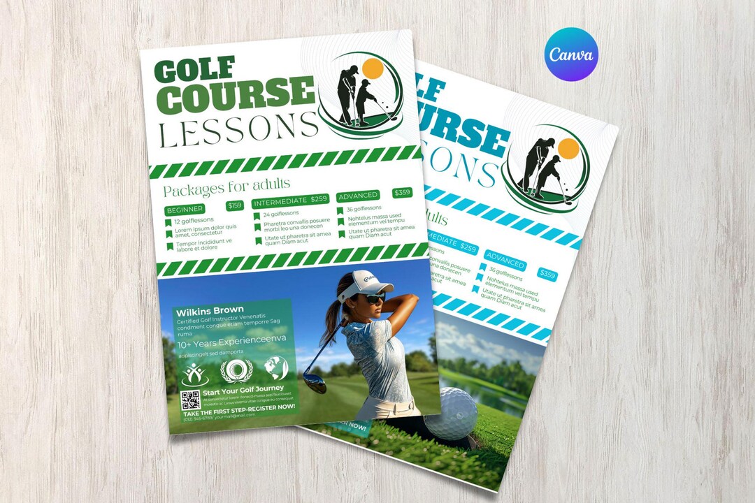 Golf Tournament Flyer Template, Golf Flyer Template CANVA, Golf Event ...