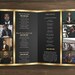 8 Page Black and Gold Funeral Program Template, 8 Page Funeral Booklet Program Template ...