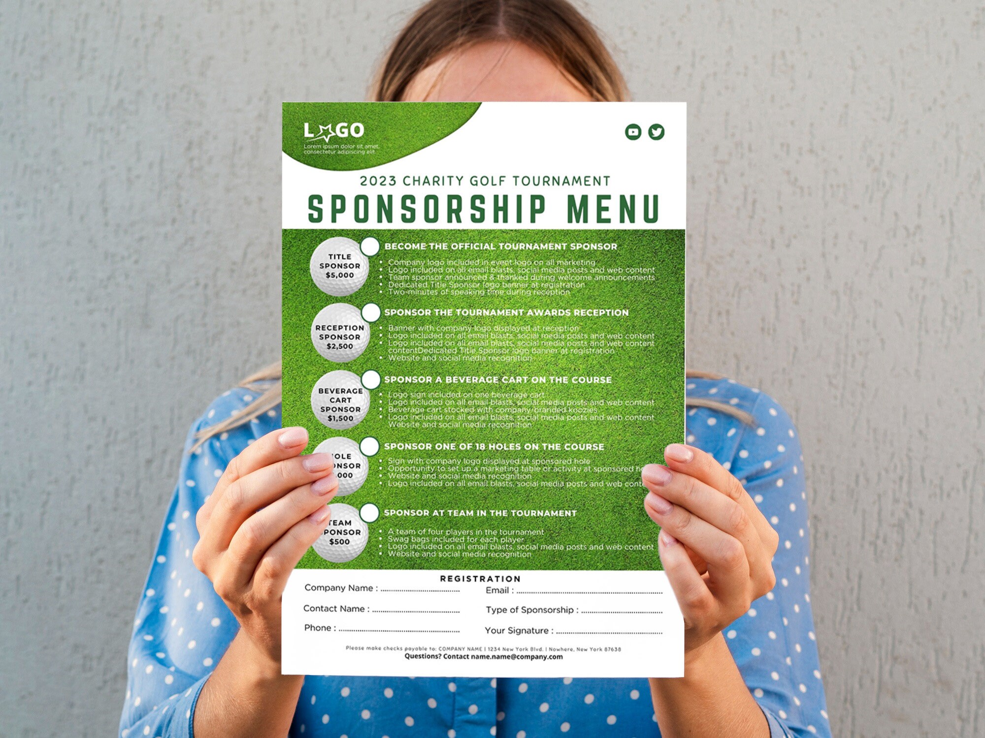 Golf Event Sponsorship Form Template | Sports Sponsorship Menu ...