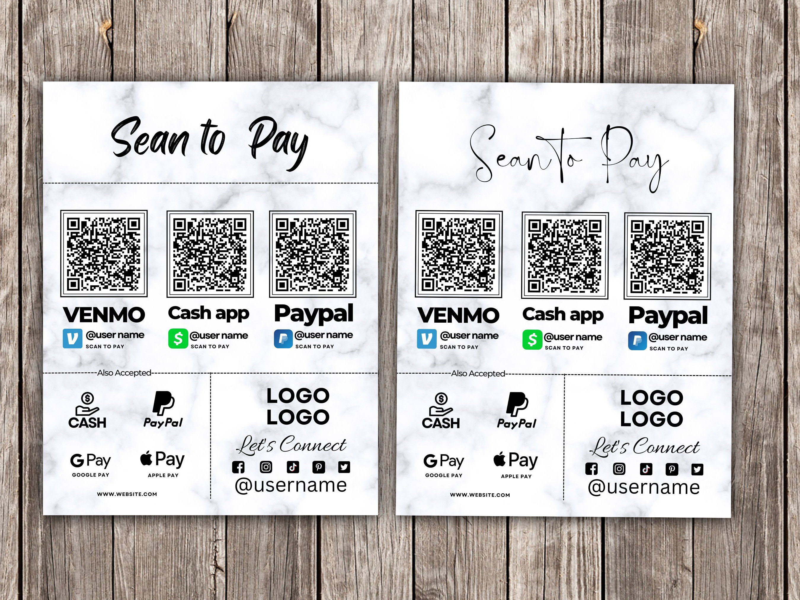 Editable Scan to Pay Template, Printable Scan to Pay Sign, QR Code Sign Template,qr Code Scan to ...